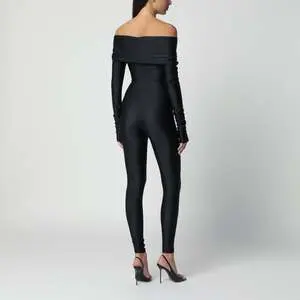 Andamane Kendall Jumpsuit In Glossy Stretch Lycra