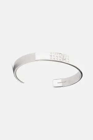 MAISON MARGIELA Minimal Logo Cuff Bracelet - Argento