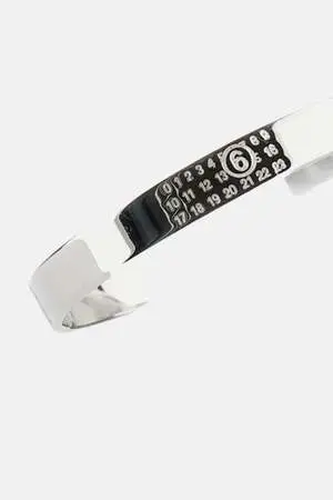 MAISON MARGIELA Minimal Logo Cuff Bracelet - Silver