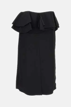 Plan C Midi Skirt With Waist Ruffle