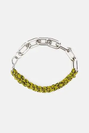 Plan C Collana Catena Cordino Intrecciato - Multicolore