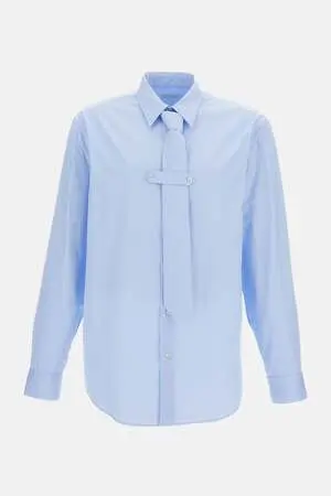 Dries Van Noten Shirt With Detachable Tie - Sky Blue