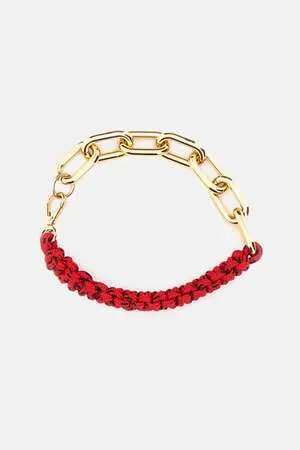 Plan C Braided Cord Chain Necklace - Multicolore