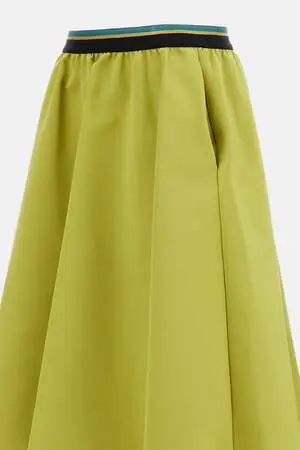 Plan C Flared Duchesse Satin Skirt