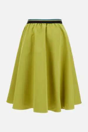 Plan C Flared Duchesse Satin Skirt