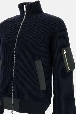 Sacai Fisherman Wool-knit Cardigan