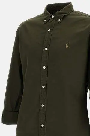 Polo Ralph Lauren Camicia Ultraleggera In Piqu - Verde