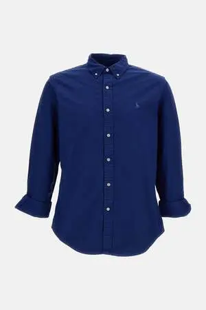 Polo Ralph Lauren Camicia Ultraleggera In Piqu - Blue