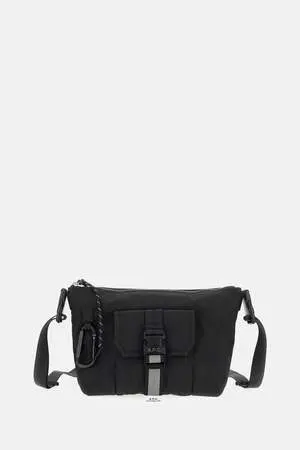 A.p.c. Ripstop Technical Fabric Crossbody Bag - Black