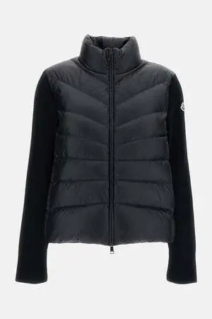 Moncler Padded Wool Cardigan - Black