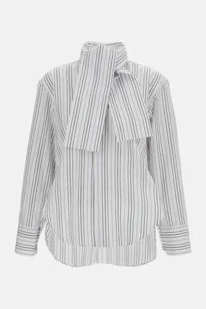 Plan C Striped Cotton Poplin Shirt - Multicolor