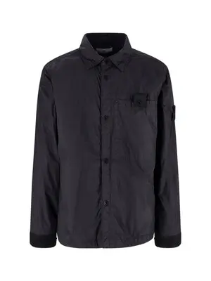 Stone Island Jacket "q100022 Crinkle Reps Ny - Black