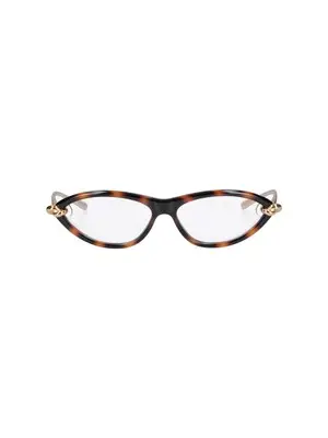Bottega Veneta Bottega Veneta Cat-Eye "Knot" Sunglasses Brown