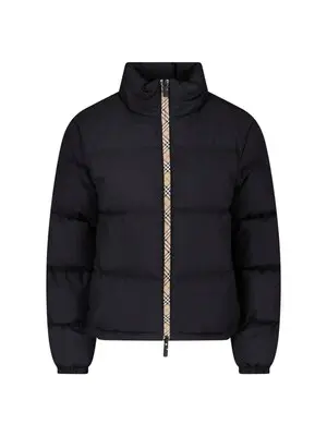 Burberry Down Jacket "check - Black