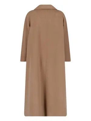 Max Mara Coat In Virgin Wool Drap - Brown
