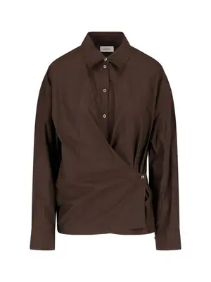 LEMAIRE Shirt "twisted - Brown