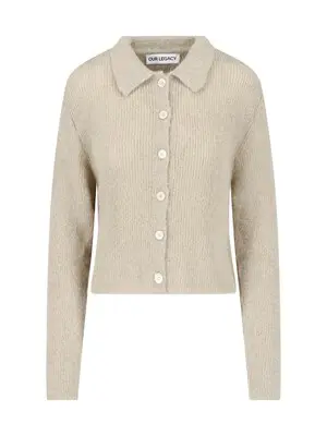 Our Legacy Soft Sage Fuzzy Cardigan - Beige