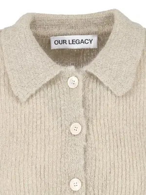 Our Legacy Soft Sage Fuzzy Cardigan - Beige