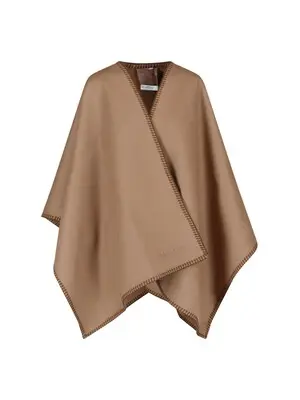 Max Mara Virgin Wool Cape - Brown