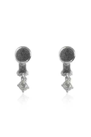 JIL SANDER Earrings With A Shimmering Crystal