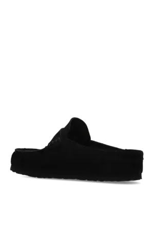 BIRKENSTOCK Naples Wrapped" Suede Mule Loafers - Black