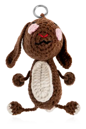 Munthe Vamke" Crochet Bunny Keychain - Brown