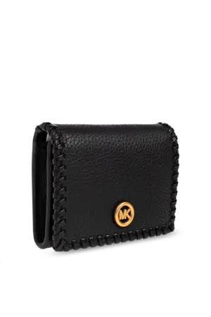 Michael Kors Leather Card Holder With Logo
