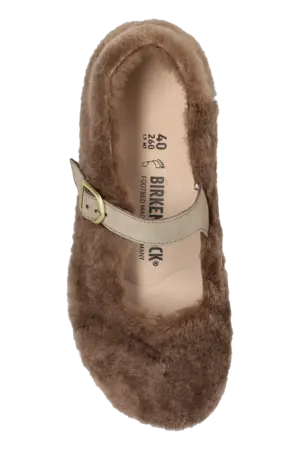 BIRKENSTOCK Santa Clarita" Ballerina Flats With Old Gold-tone Buckle - Brown