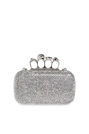 Alexander McQueen Crystal Embellished Knuckle Clutch
