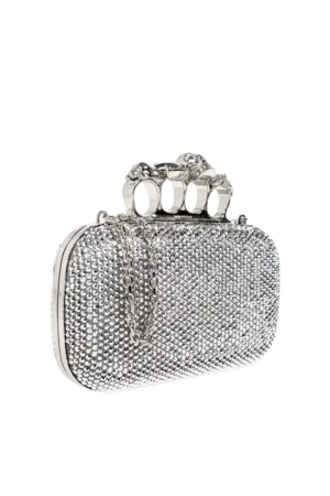 Alexander McQueen Crystal Embellished Knuckle Clutch