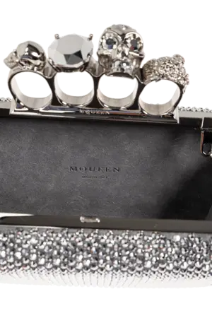 Alexander McQueen Crystal Embellished Knuckle Clutch