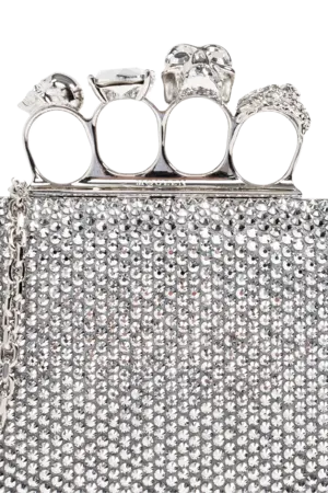 Alexander McQueen Crystal Embellished Knuckle Clutch