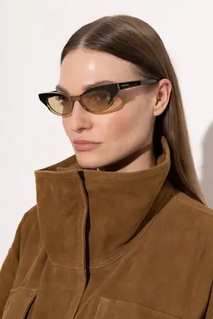 Alexander McQueen Cat Eye Sunglasses With Tortoiseshell Pattern