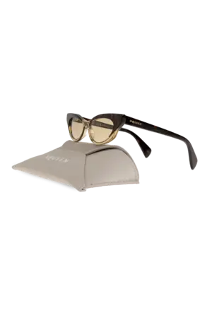 Alexander McQueen Cat Eye Sunglasses With Tortoiseshell Pattern