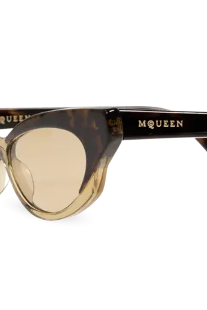 Alexander McQueen Cat Eye Sunglasses With Tortoiseshell Pattern