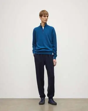 Johnstons Of Elgin Lewi Dark Tapered Cahmere Jogger - Navy
