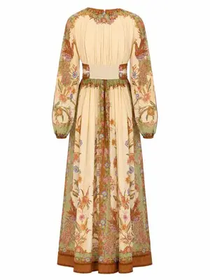 Zimmermann Indra" Maxi Dress With Floral Print - Multicolour