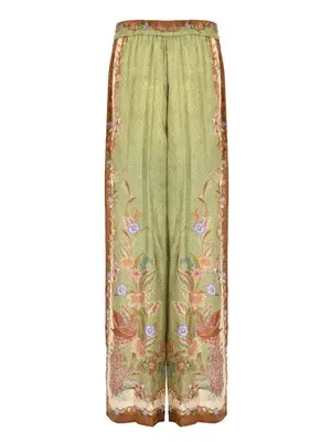 Zimmermann Indra" Wide Leg Trousers - Green