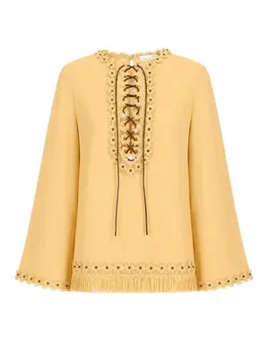 Zimmermann Blouse With Fringe Detailing