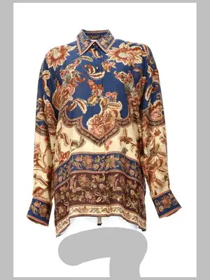 Zimmermann Aster" Printed Silk Shirt