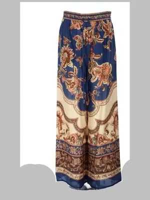 Zimmermann Aster" Wide Leg Printed Trousers
