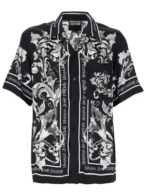 Versace Camicia Con Stampa - Black