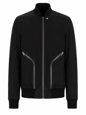 Rick Owens Bomber In Pelle "heizer Flight - Black