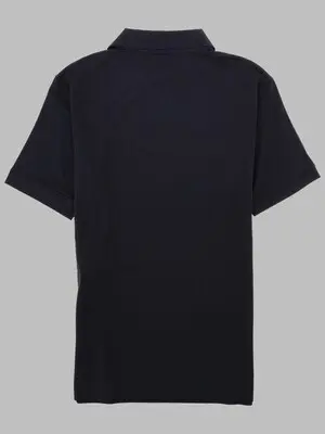 Giorgio Armani Polo In Jersey Di Viscosa Stretch - Blue