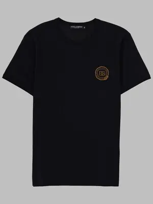 Dolce & Gabbana T-shirt In Cotone Con Patch