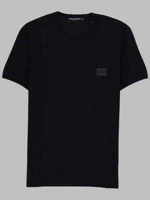 Dolce & Gabbana T-shirt In Cotone Con Placca