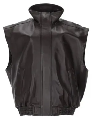 Balenciaga Soft Leather Blouson - Brown
