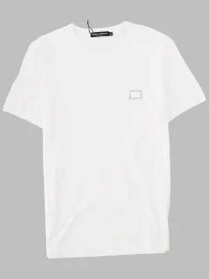 Dolce & Gabbana T-shirt In Cotone Con Placca