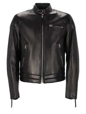 TOM FORD Giacca Da Motociclista In Nappa Fiore