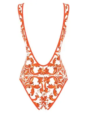 Dolce & Gabbana Printed One Piece Swimsuit